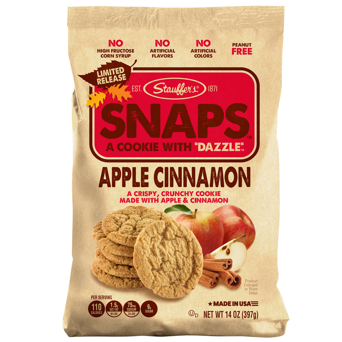 Stauffer's SNAPS Apple Cinnamon, 14oz Bag – Meiji America